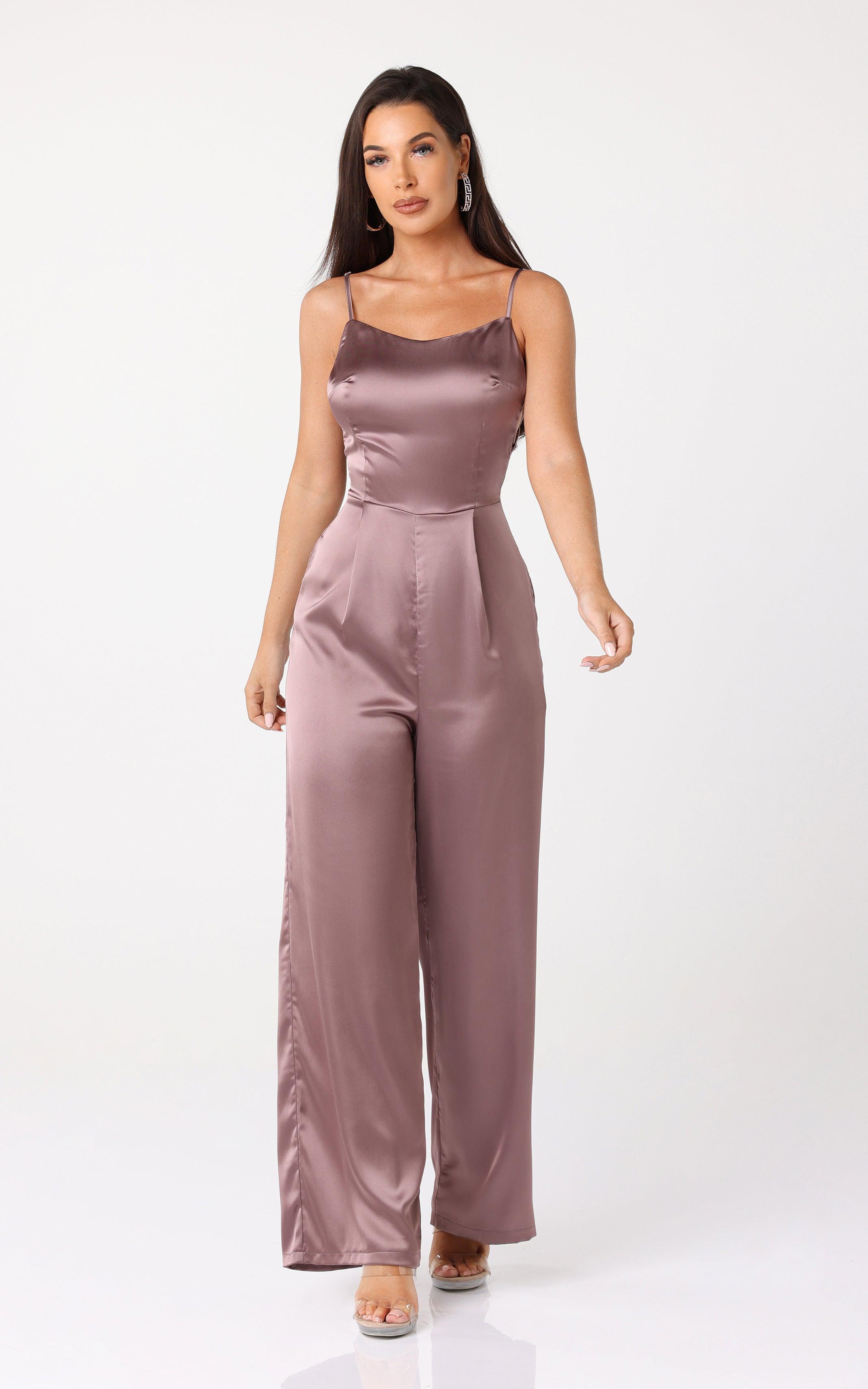 PEITON | Silky Jumpsuit Overall Cocoa – t.t brand